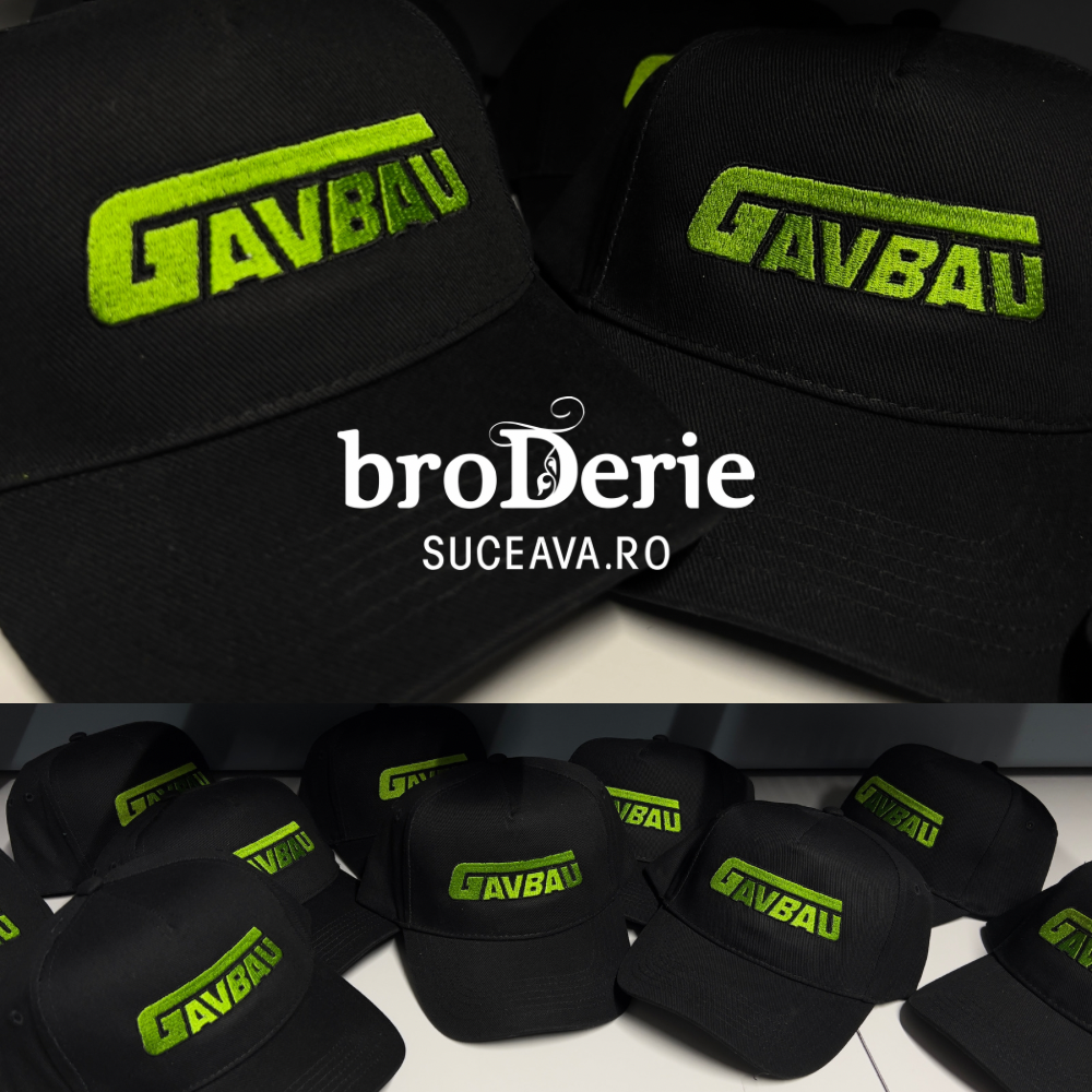 Sepci brodate cu logo GAVBAU – Broderie Suceava